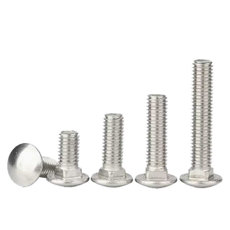 10pcs M4 Carriage Square Neck Screws Half Round Head screw Thread Nail ...