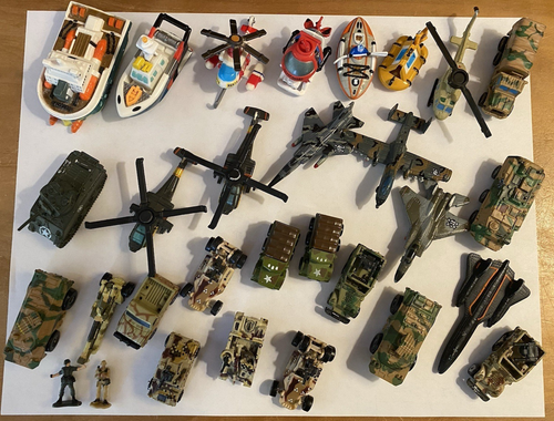 Micro Machines Military Lot of 30: Tanks, Helicopters, Jets, Coast ...