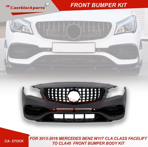 For 2013-2019 Mercedes Benz CLA Class W117 Facelift CLA 45 Front Bumper ...