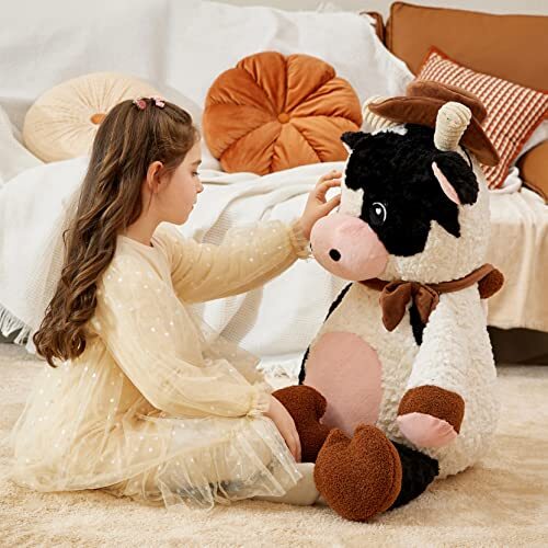 Giant Cow Stuffed Animal Plush Toy30 Inches Large Big Jumbo Soft Toys ...