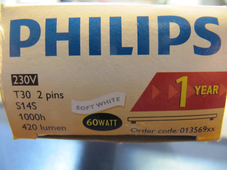 Philips Philinea T30 Linestra 60W S14s Opal White SPC. Lin 1604 230V ...