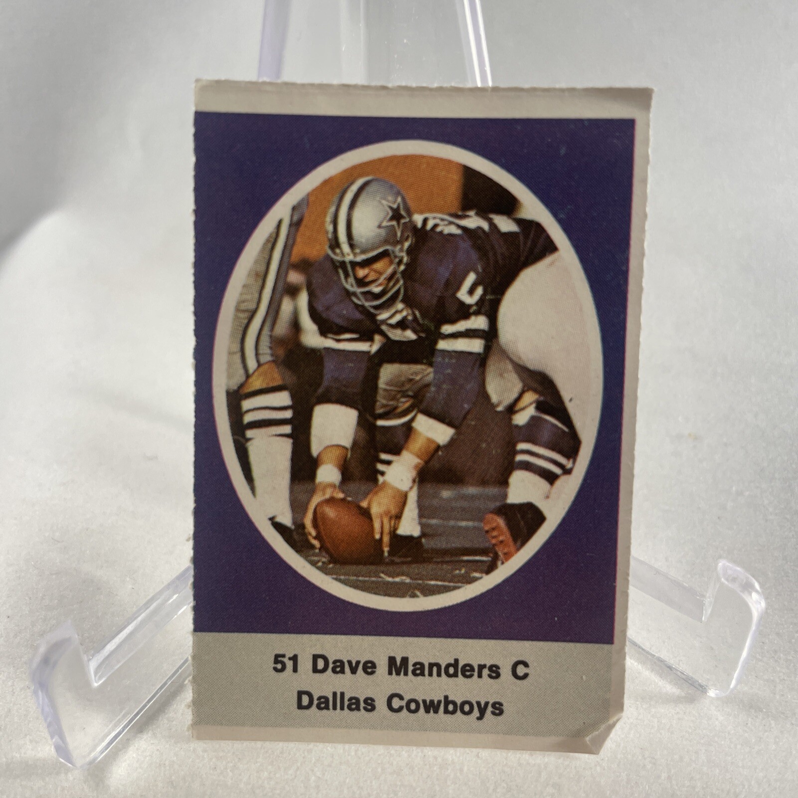 1972 SUNOCO FOOTBALL Stamp Dallas Cowboys Dave Manders | eBay