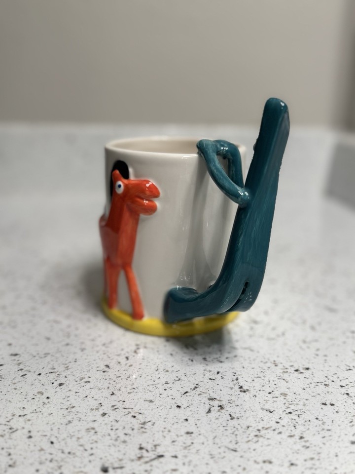 Gumpy & Pokey Collectible Mug Vintage 1997 Clay Art Painted w/ box | eBay