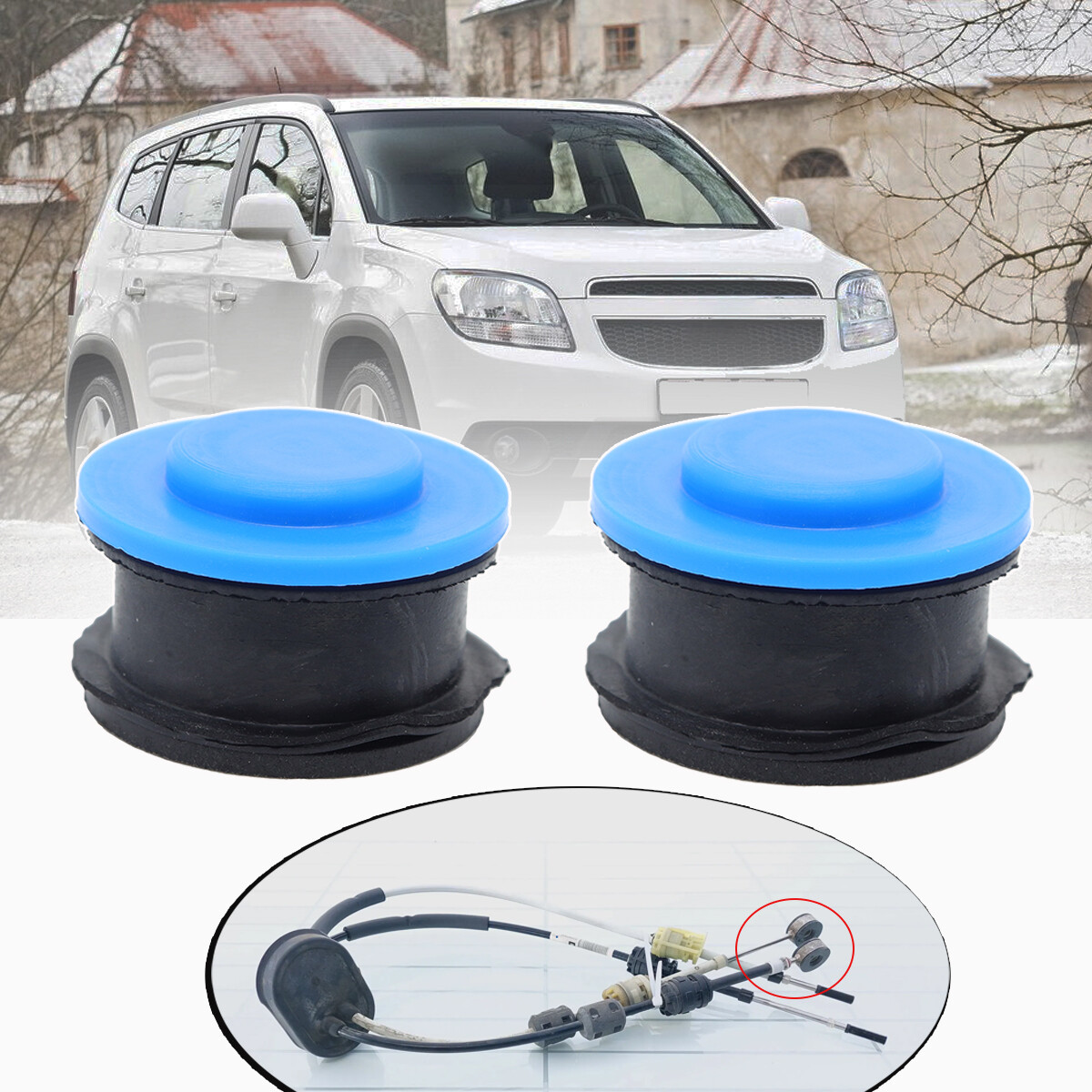 2PC Gear Selector Transmission Shift Cable Linkage Bushing For ...