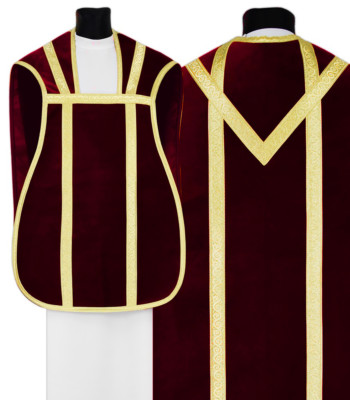 Red Fiddleback Roman Chasuble with stole R0-ACA Vestment Casulla Roja ...