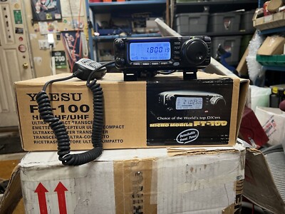 YAESU FT-100 HF-430MHz 100W Transceiver Am Ham Radio With MH-36s ...