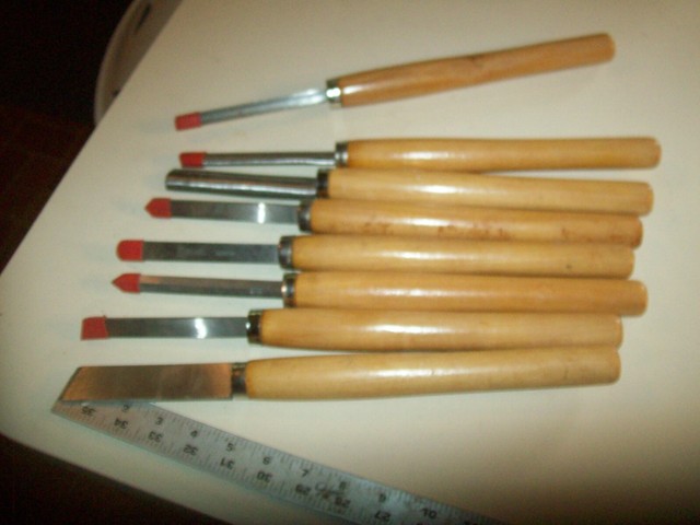 Starter Set of 8 Pittsburgh Chinese #03793 Wood Turning Chisels 14 ...