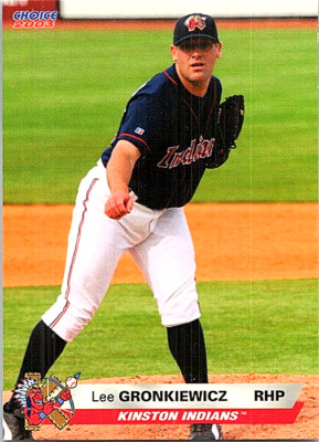 2003 Choice Kinston Indians Minor League Baseball #08 Lee Gronkiewicz ...