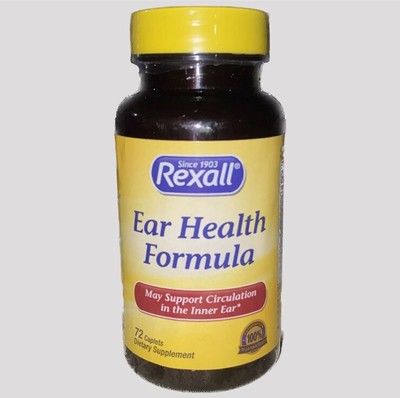 Rexall Ear Health Formula supports inner ear circulation 72 Caplets Exp ...