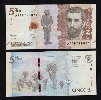 Colombia 5000 Pesos (2015) P New banknotes - UNC | eBay