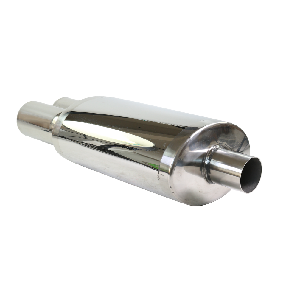 Exhaust Back Box Twin Tip Stainless Steel Sports Performance 012+50 ...