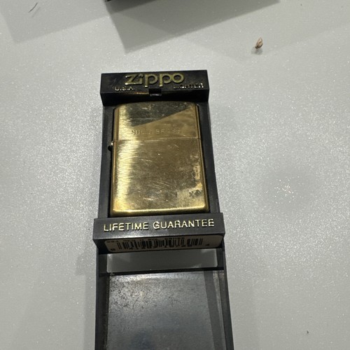 Solid Brass Zipper Lighter with Box | eBay UK
