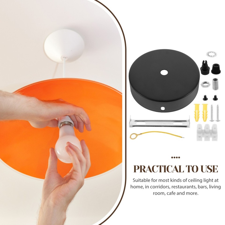 Ceiling Lamp Tray Light Cover Plate Base Holder Canopy Kit for Fittings ...