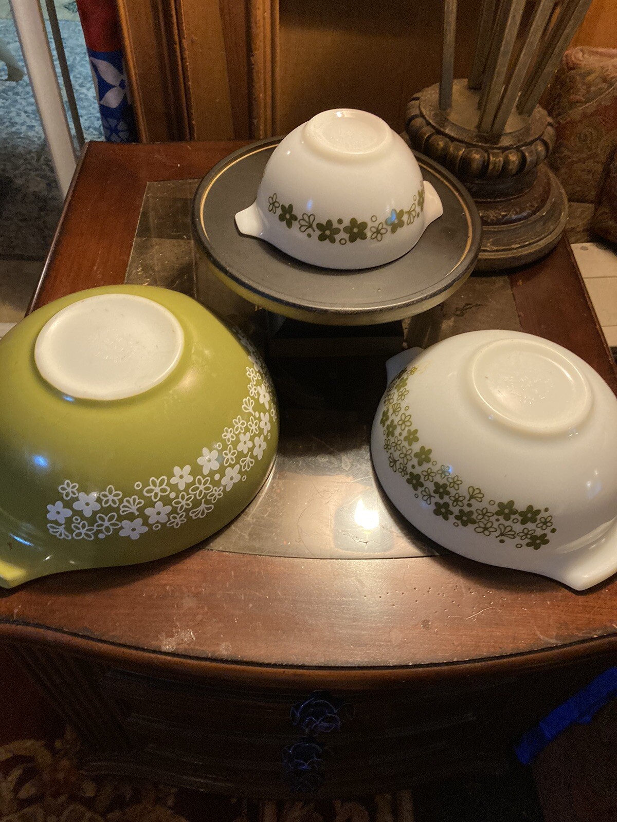 Set of 3 Pyrex Spring Blossom Green/Crazy Daisy Cinderella Nesting ...