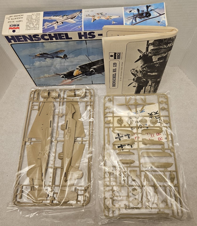 ESCI Henschel HS-129 Model Kit 1/48 art. 4002 B-1/B-2/B-3 | eBay