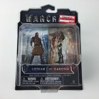 WARCRAFT Movie Mini Figure LOTHAR VS. GARONA 2 Pk Jakks Pacific ...