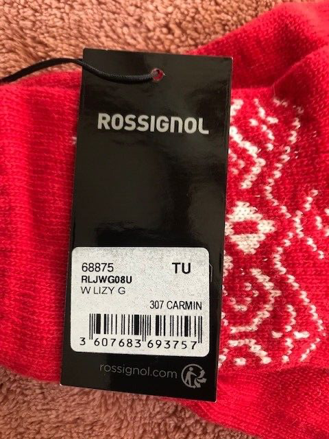 NWT Rossingol Ski Womens Snowflake Knit Gloves Color Red/white | eBay