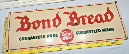 Bond Bread Porcelain Sign 14 x 38 Original | eBay