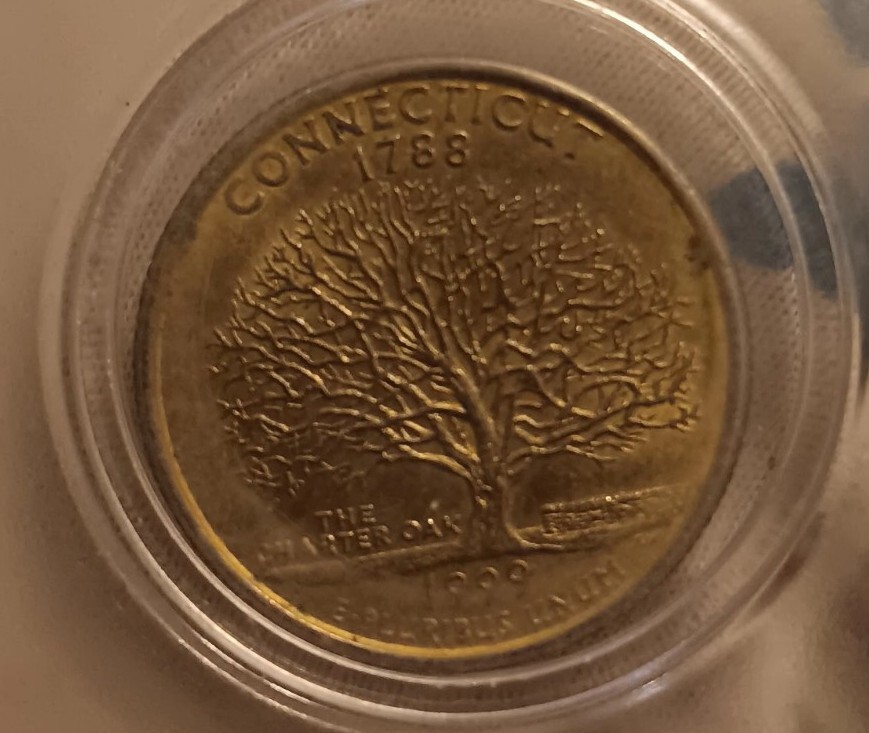 1999 P Connecticut State Quarter, Wrong Planchet, Die Break Errors! See ...