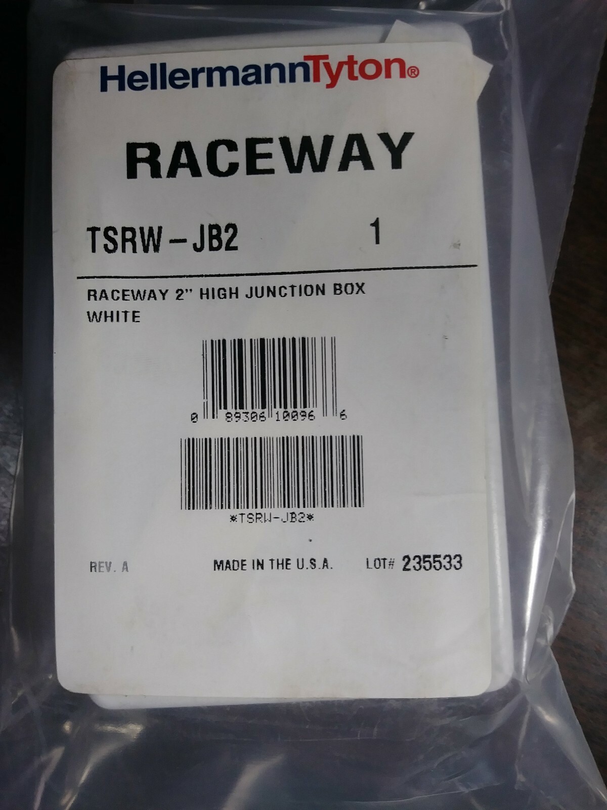 HELLERMANN TYTON TSRW-JB2 SINGLE GANG JUNCTION BOX 2" DEEP WHITE NEW LOT OF 3 | eBay