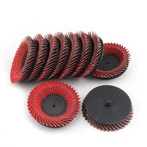 10Pc 3" Flap Sanding Disc R Type Roll Twist Lock Angle Grinder Buffing ...
