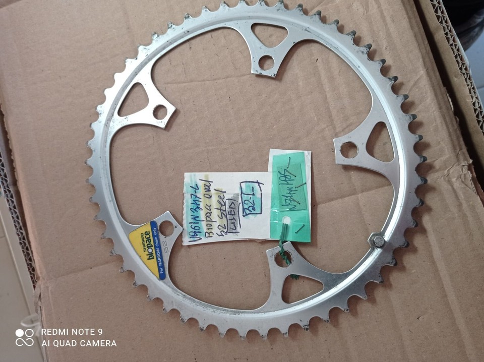SHIMANO BIOPACE CHAINRING 52 T. NARROW CHAIN STEEL INGRANAGGIO BICI | eBay