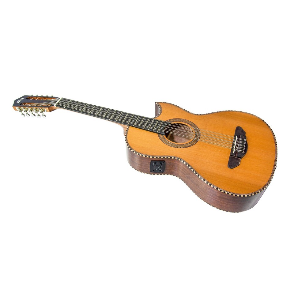 10 String Electric Acoustic Bajo Quinto Solid Cedar Top Sapele back ...