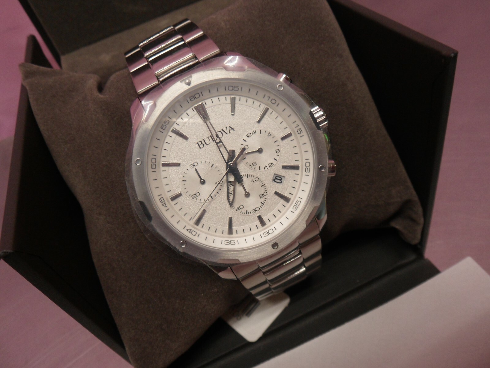 Bulova Men's Chronograph Stainless Steel Watch # 96B335