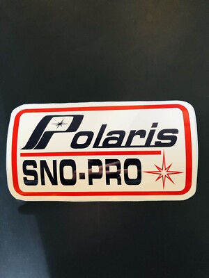 4”X 7” Polaris Sno-Pro Red, White and Dark Blue Vinyl STICKER | eBay