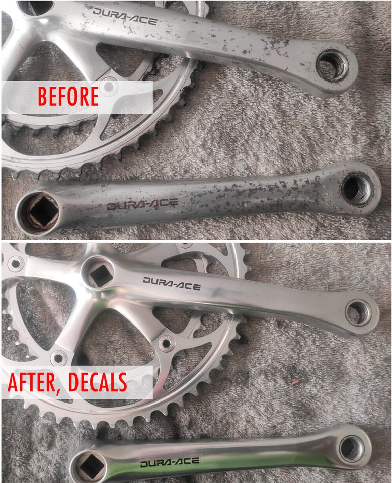 Shimano Dura Ace 7400 crank arm pair X2 decal sticker stickers sticker ...