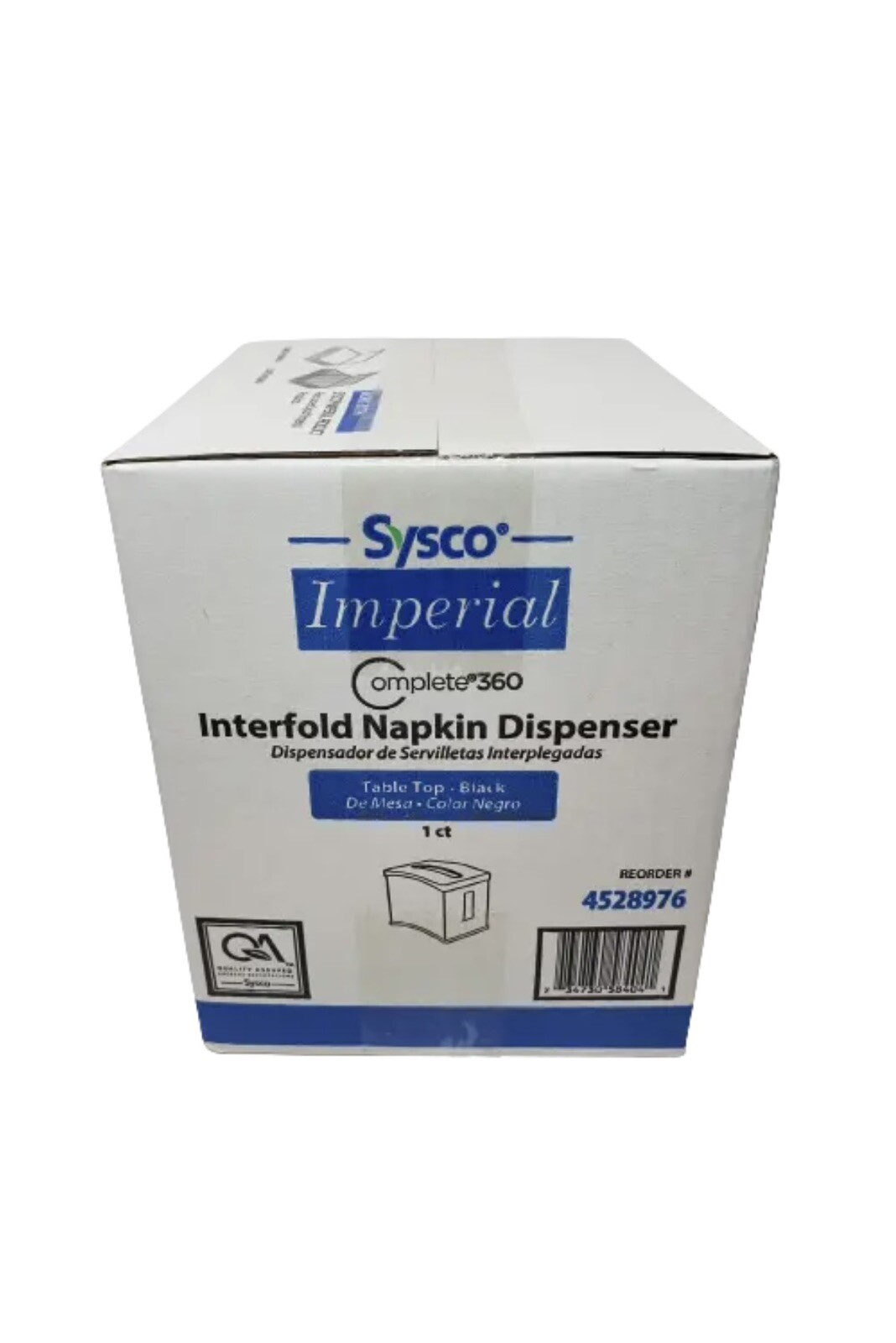 Napkin Dispenser Black Interfold Sysco Imperial Complete 360 Tabletop ...