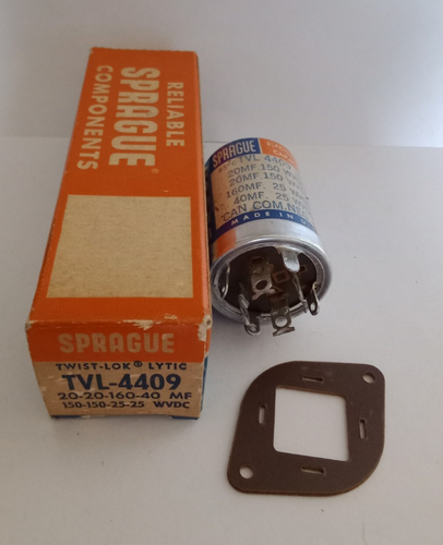 SPRAGUE TVL-4409 Electrolytic Capacitor Twist Lok Lytic Electronic ...