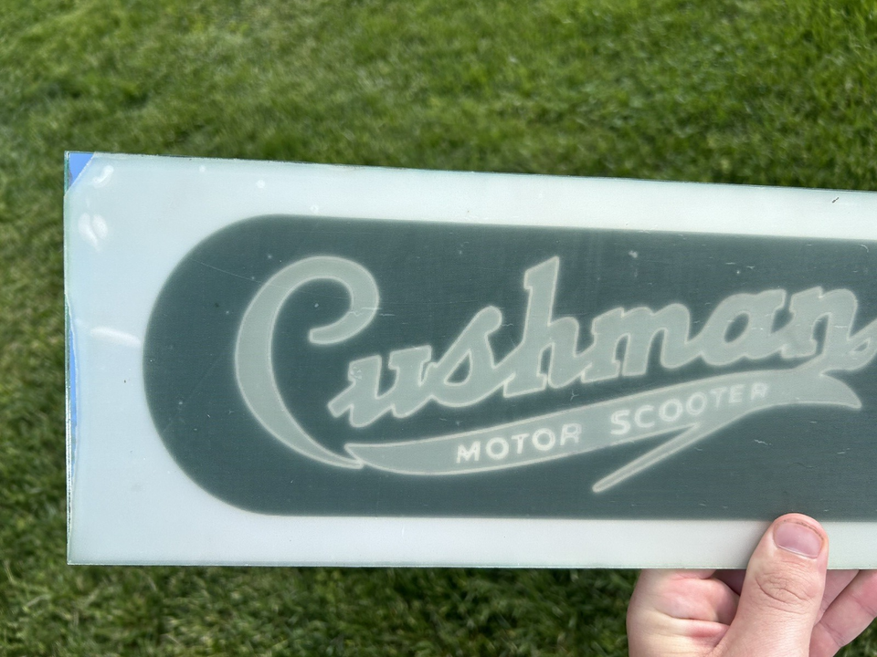 Cushman Sales Service Glass Face Plate Sign NPI Ohio Advertising ...