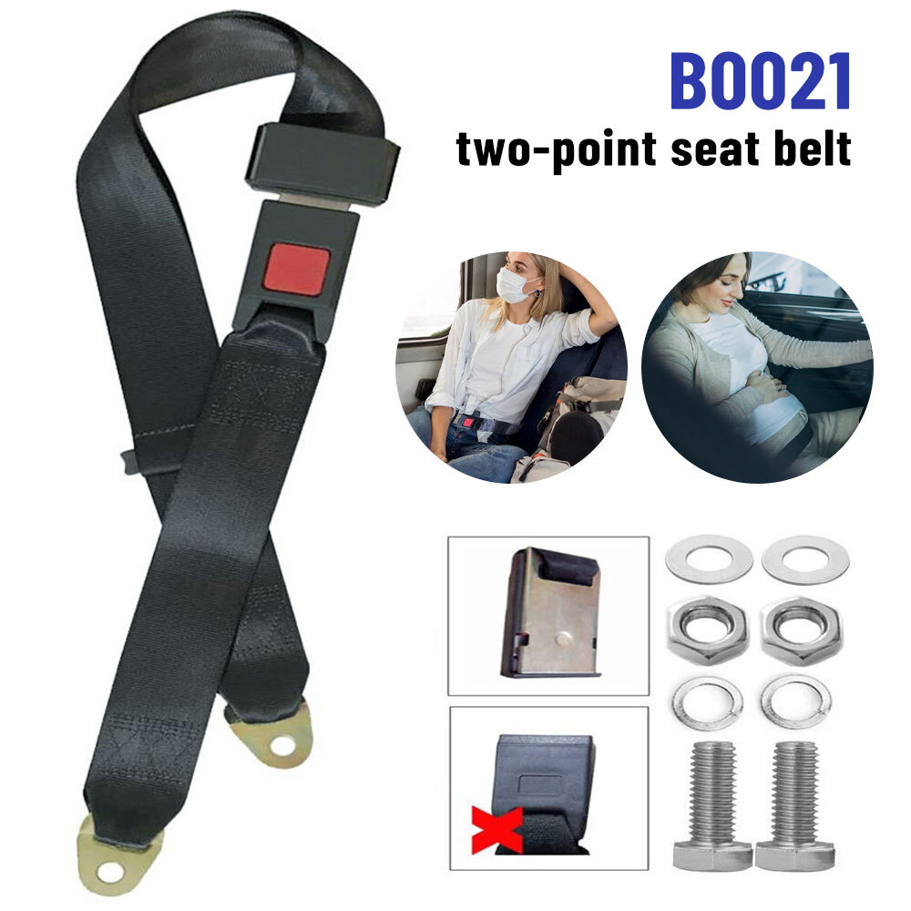 2Pack Universal Lap Seat Belt 2 Point Retractable Adjustable Car Single ...