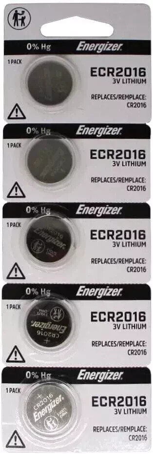 5 NEW ENERGIZER CR2016 CR 2016 BL DL2016 ECR 2016 3v LITHIUM Batteries ...