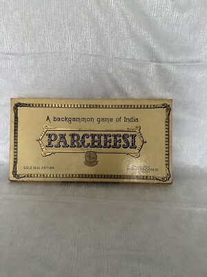 Vintage Parcheesi 1959 Gold Seal Edition Board Game Complete Set ...