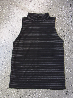 Glitzer Top 146 152 wie neu schwarz 32 34 158 XS C&A Shirt | eBay.de