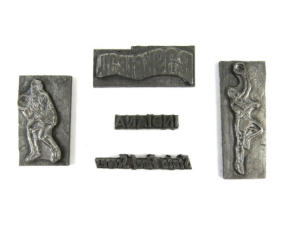 Vintage Indiana State Basketball Printing Plate Block Letterpress ...