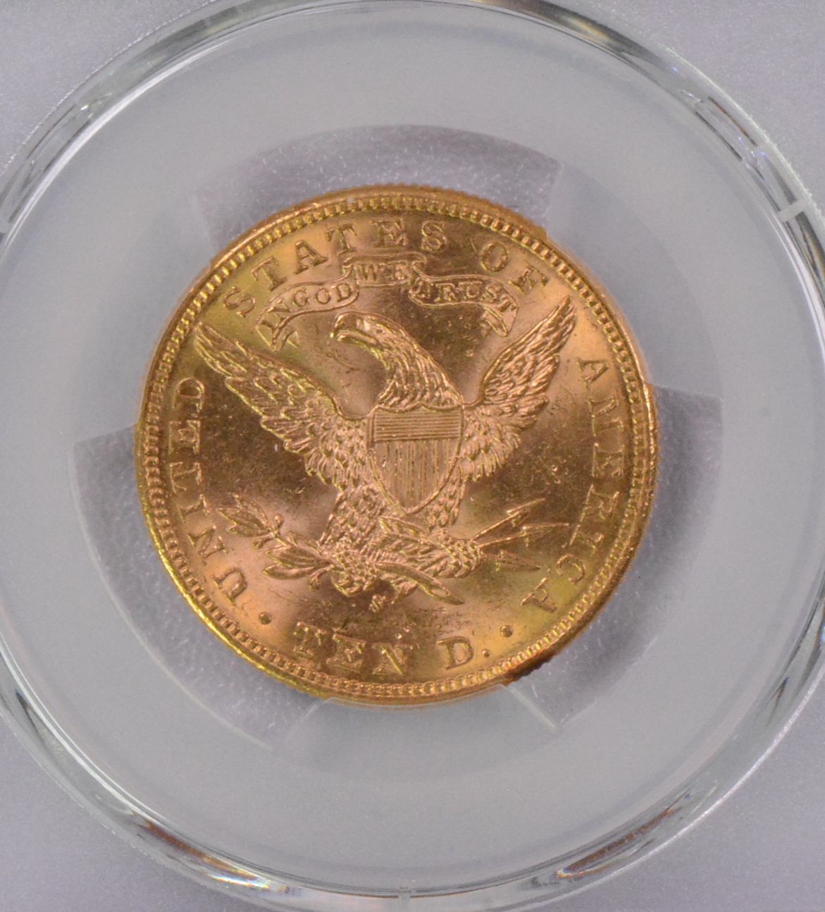 1898 S $10 American Gold Coin Eagle Liberty MS62 PCGS - Free shipping ...