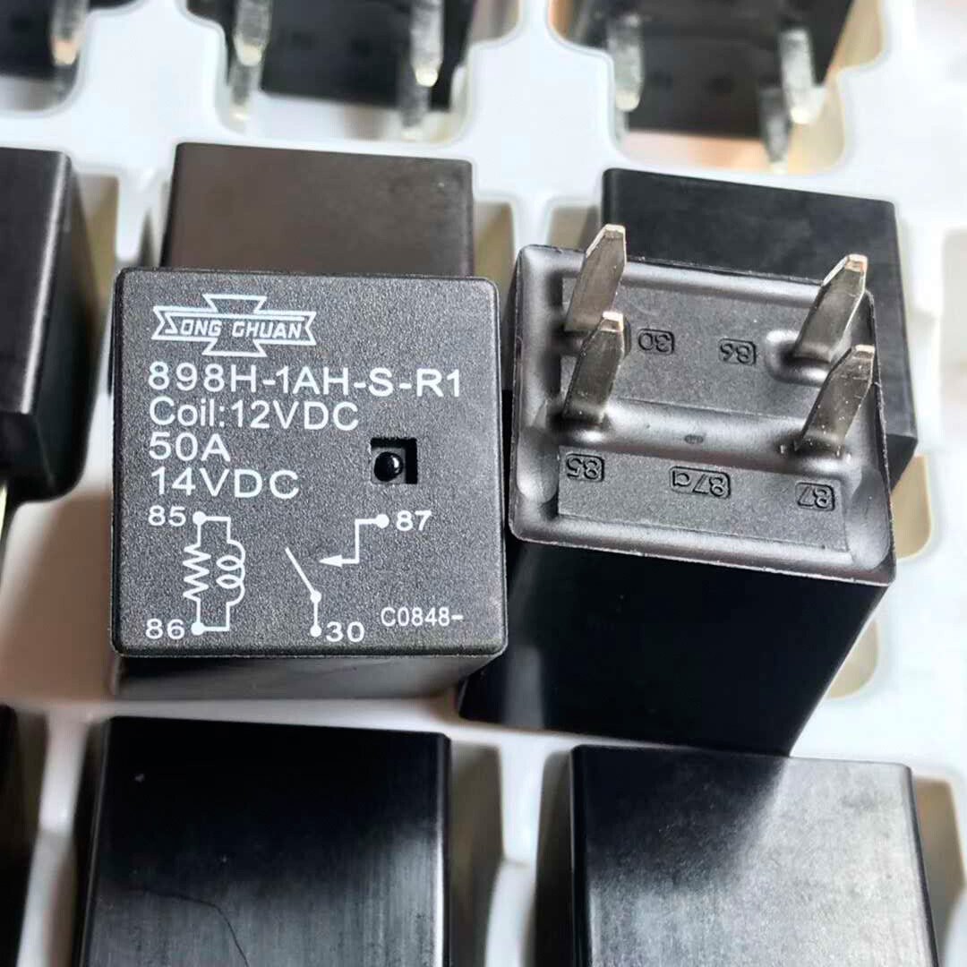 10Pcs Song Chuan 898H-1AH-S-R1 12VDC Power Relay 4 Pins 50A 14VDC | eBay