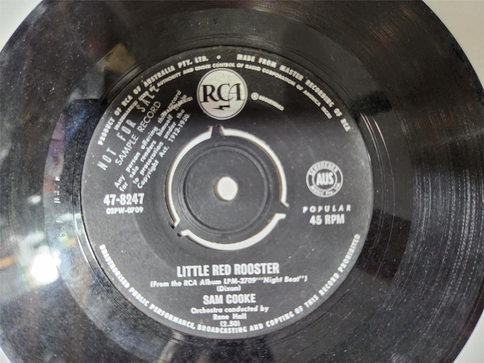 (2390) Australia sample record SAM COOKE "Little Red Rooster / YOU ...
