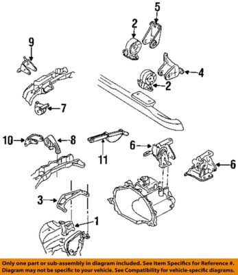 FORD OEM 95-97 Contour Engine Trans Mounting-Front Support F5RZ6038A | eBay