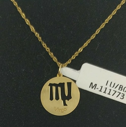Pendant And Chain Gold 18k 750 Mls . Symbol Horoscope Virgo | eBay ...