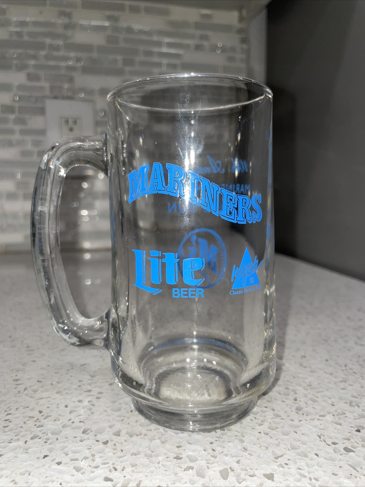 Rare Old Logo MLB Seattle Mariners Baseball Souvenir Glass Mug 10th ...