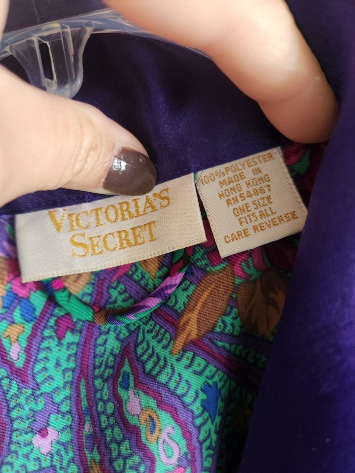 Vintage Victorias Secret Gold Label One Size Floral Deco Midi Robe | eBay