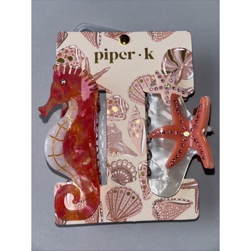 Piper K Hair Clips Claw Seahorse And Starfish Beach Accessories For ...