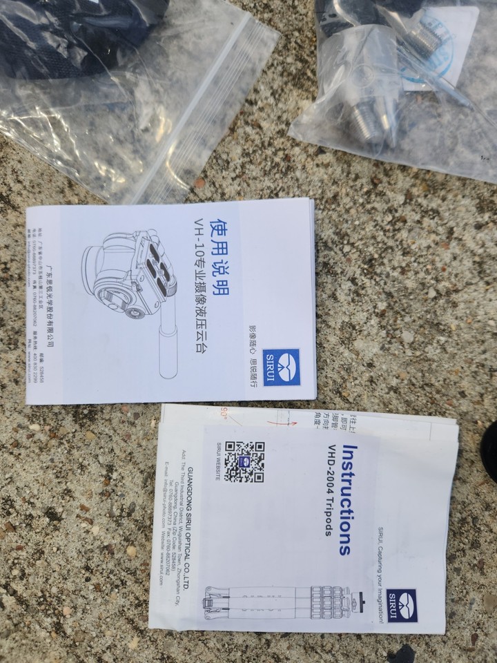 Sirui Lot VH-10 Aluminum Professional Fluid Video Head VHD-2004 And P ...