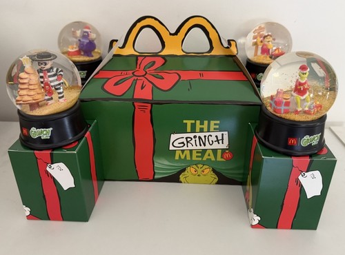 McDonalds 2025 Grinch Meals Collectable Snow/ Sand Globes Full Set ...