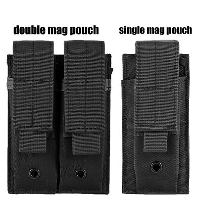 Black Pistol Molle Double Mag Pouch Single and Double Stack Magazine ...
