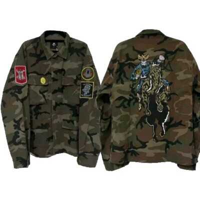 Warren Lotas XL $395 Cowboy Nuke M65 Rip-Stop Woodland Camo Jacket w/ 6 ...